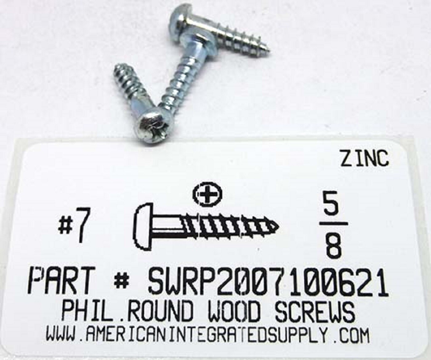 #7x5/8 Round Head Phillips Wood Screws Steel Zinc Plated (17) | eBay