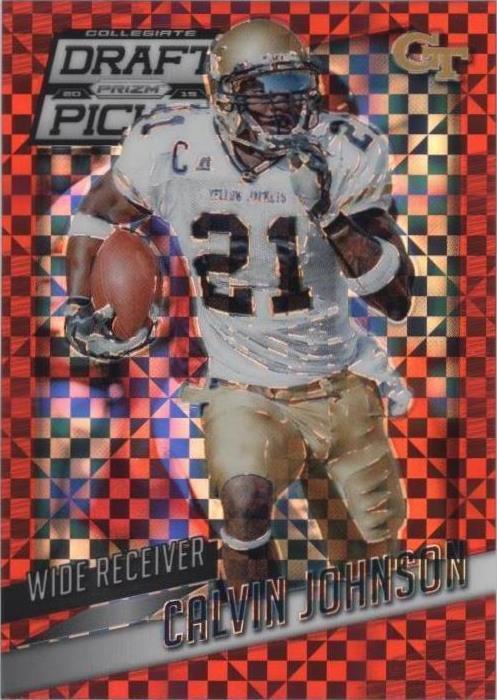 2015 Panini Prizm Collegiate Draft Picks - Calvin Johnson #22 Red Power ...