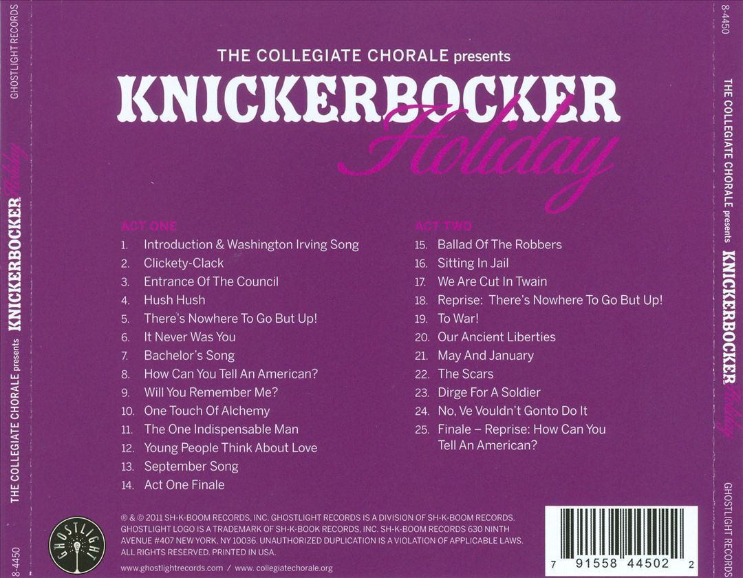 Knickerbocker Holiday by Various (CD, 2011) for sale online | eBay