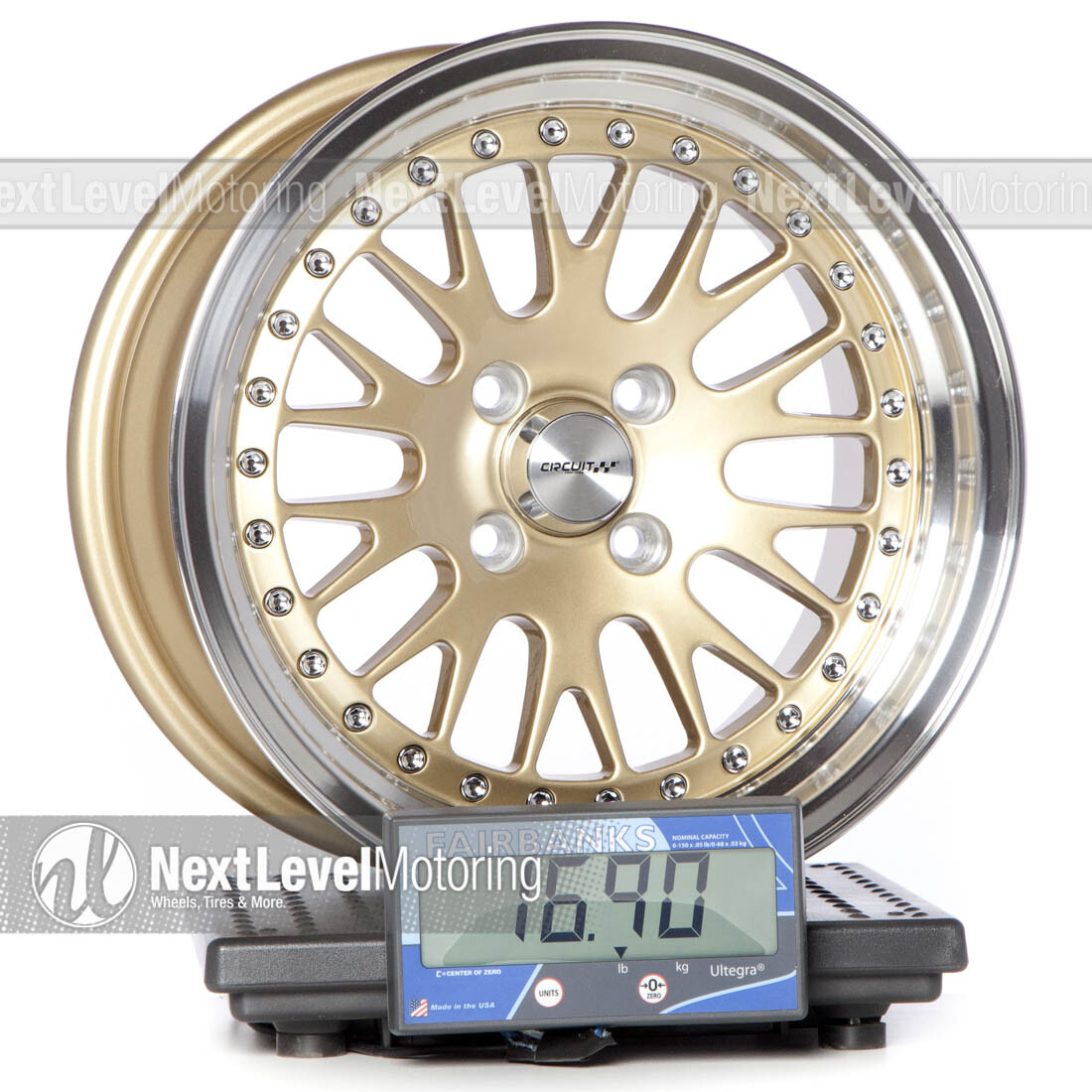 Circuit CP21 15x8 4-100 +25 Gold Wheels Fits Acura Integra DC2 GSR JDM ...
