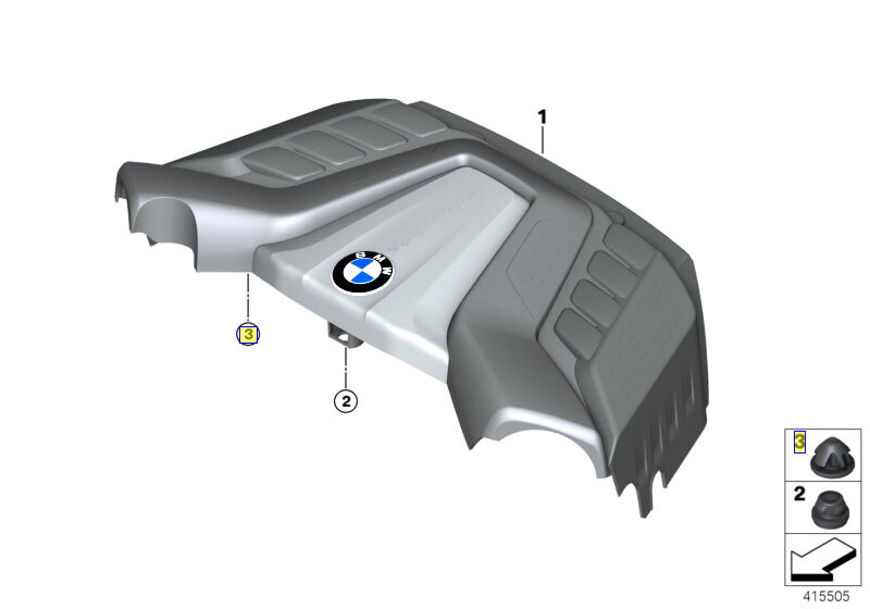 BMW S63 B44 Engine Cover Trim Rubber Mount Grommet Bush 13717593466 New ...