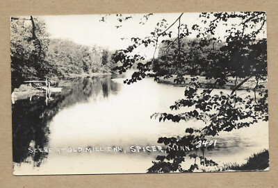 1936 Scene at Old Mill Inn Spicer Minnesota RPPC Real Photo Postcard | eBay