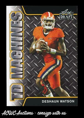 2017 Leaf Draft Gold TD Machines #TD-07 Deshaun Watson RC (Clemson ...