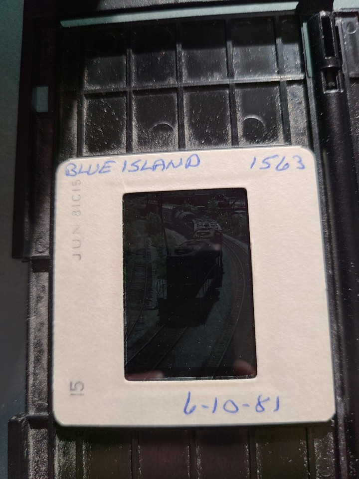 Original Slide Chicago & Northwestern CNW 1613 Alco RS3M Proviso ILL 12 ...