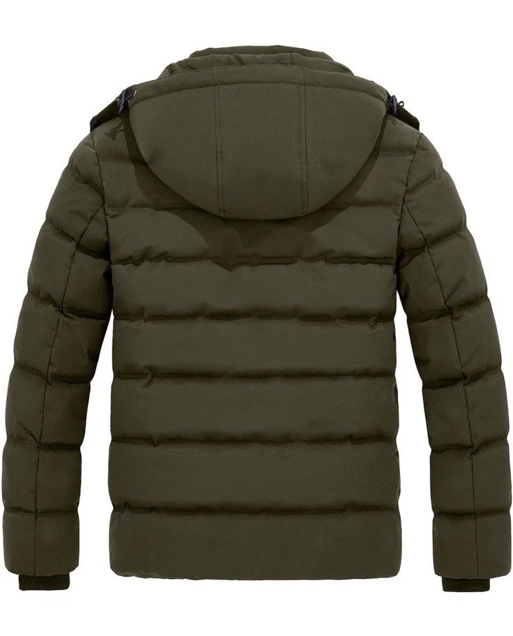 Wantdo Men's Winter Warm Puffer Jacket Coat with Removable Hood Winter ...