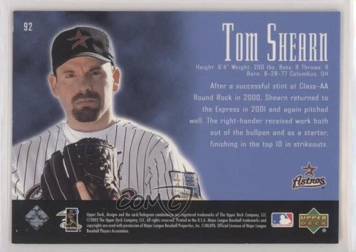 2002 Piece Of History 21st Century Phenoms /625 Tom Shearn (Portrait ...
