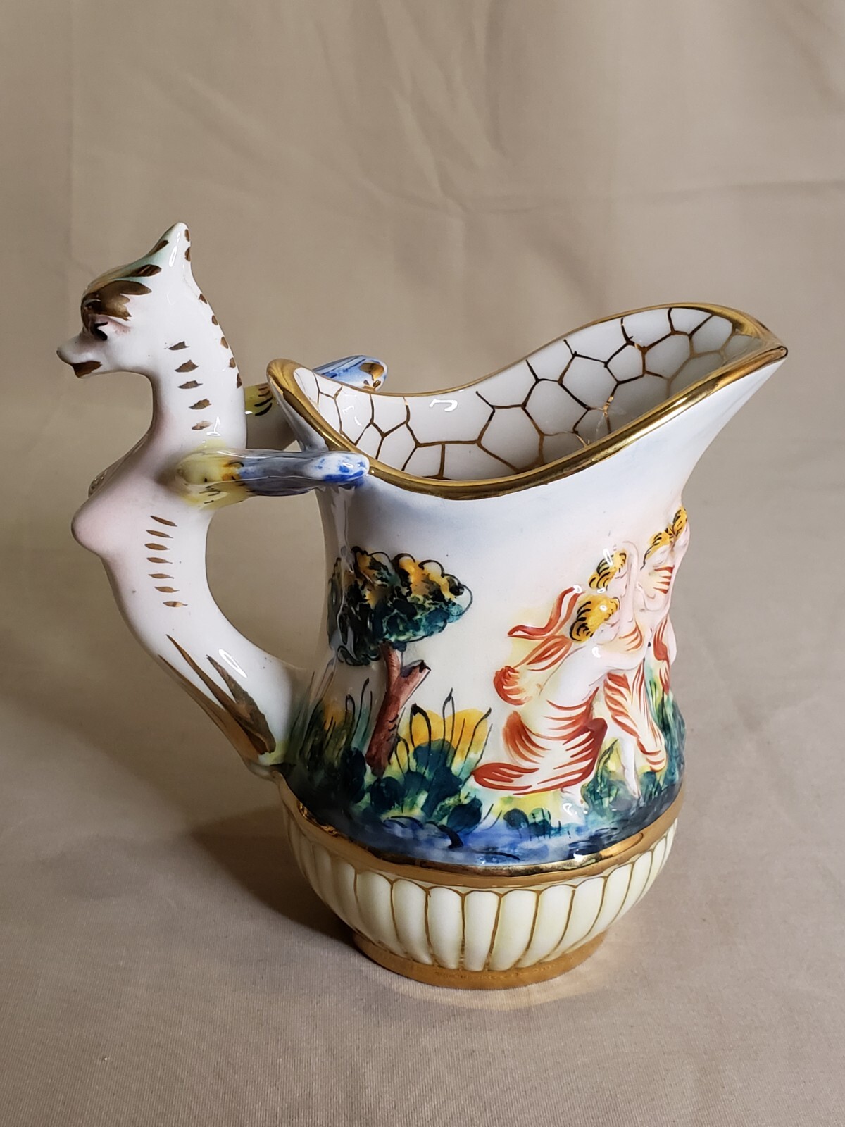 Capodimonte Cherub & Dragon Demitasse Espresso Tea Set Signed Italy 565 ...