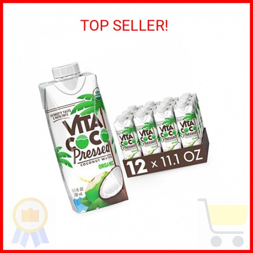 Vita Coco Pressed Coconut Water, USDA Organic, Extra "Coconutty" Flavor ...