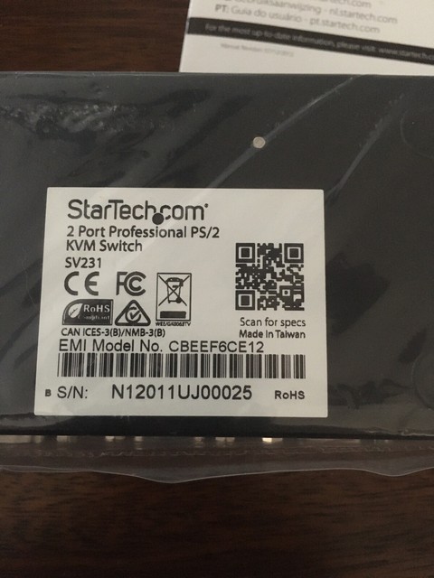 StarTech.com (SV231) 2-Ports External KVM switch PS/2 for sale online ...