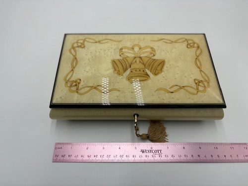 Vintage Notturno Intarsio Sorrento Italy Inlaid wood working music box ...