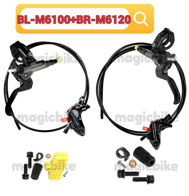 Shimano Deore (BL-M6100 Lever+ BR-M6120) Caliper Disc Brake set J-Kit ...