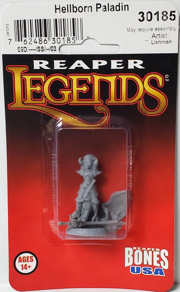 HELLBORN PALADIN Reaper Miniatures Bones USA: Reaper Legends REM30185 D ...