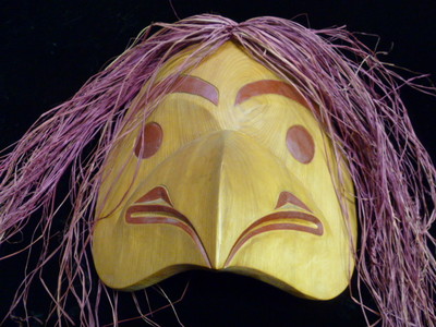 Wonderful Carved Red Cedar "Red Bird" Spirit Mask By Kelly Moses ...