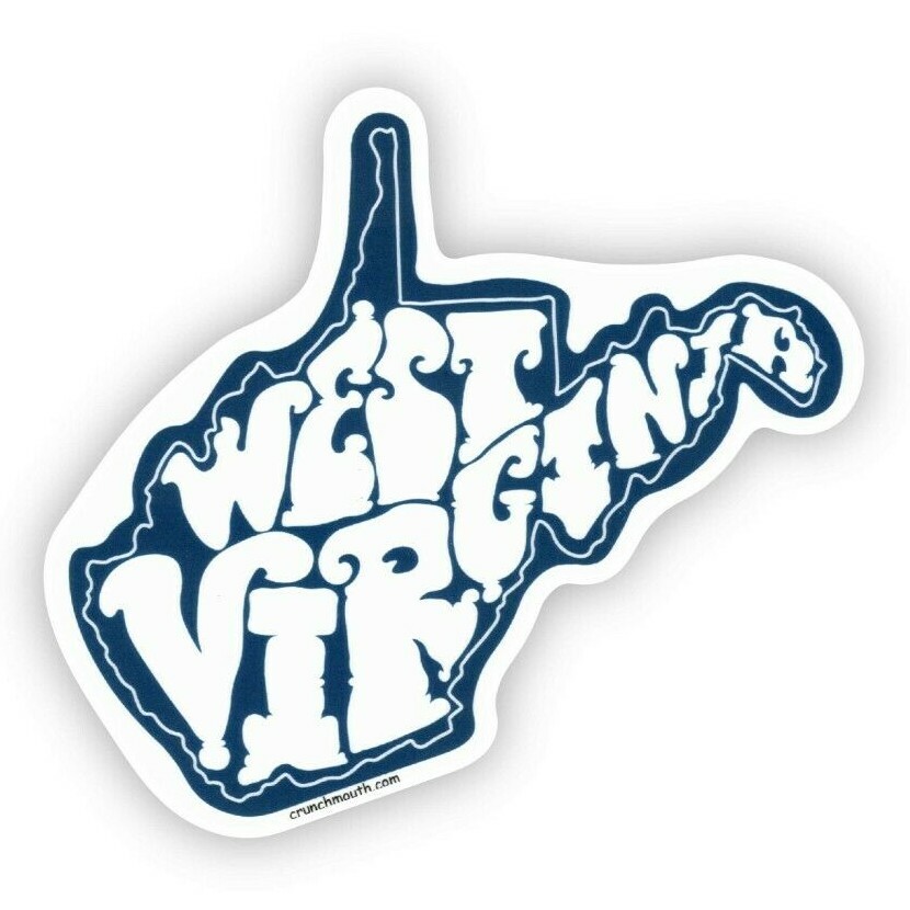 WEST VIRGINIA STATE TRAVEL DECAL BUMPER STICKER LAPTOP WATER BOTTLE ...