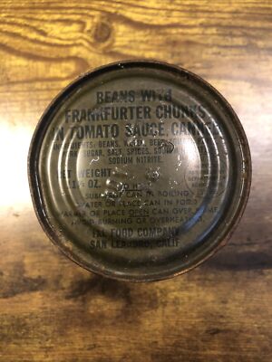 Vietnam War Era C-ration(MCI) Beans And Frankfurter Chunks In Tomato ...