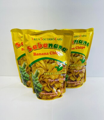 Sabanana BANANA CHIPS Sweet Original Flavor 6 PACK | eBay