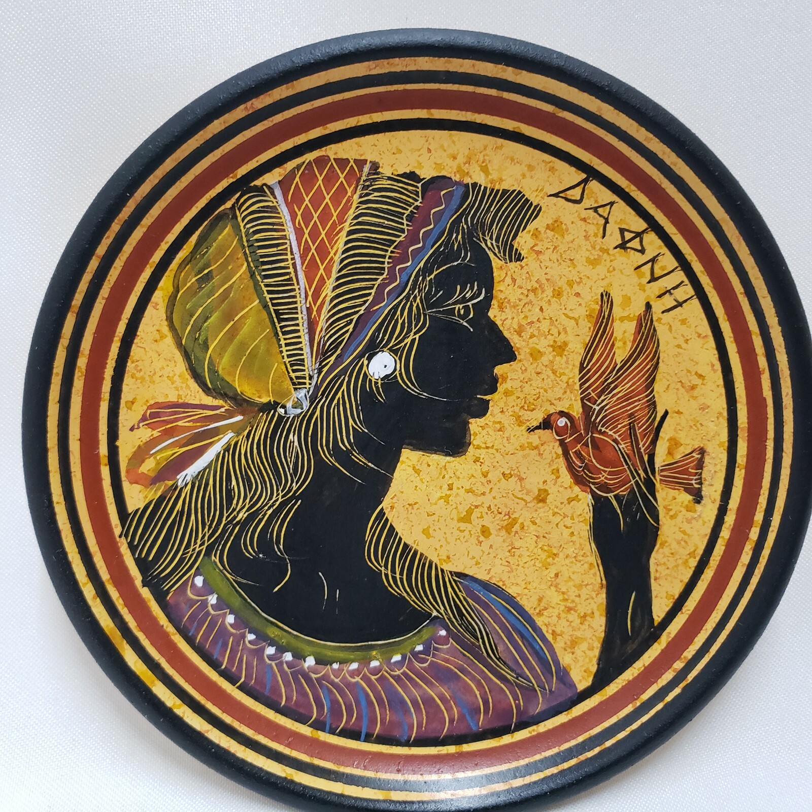 Daphne Nymph Ancient Greek Hand Painted Art Grecian Pottery Plate | eBay