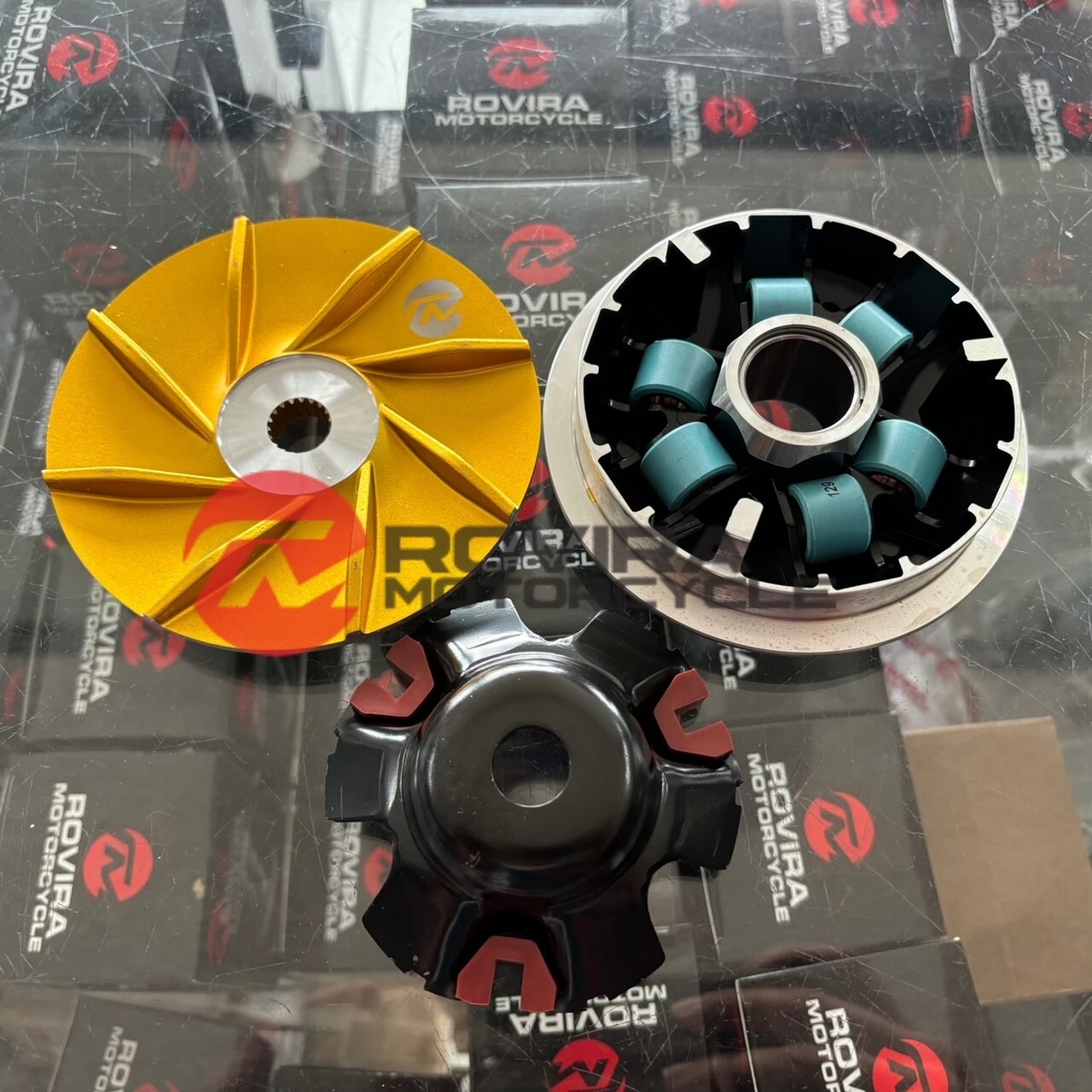 Scooter GY6 150cc High Performance Rovira Motorcycle Variator with gold ...