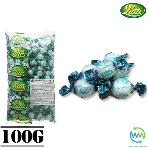 100G Lutti Menthise PEPPERMINT CREAM Fondants INDIVIDUAL Wrapped SWEETS ...