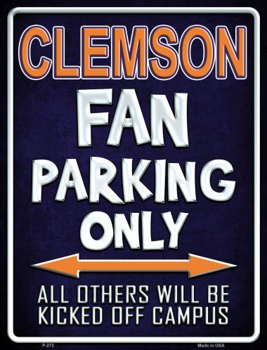 Clemson Metal Novelty Parking Sign P-273 | eBay