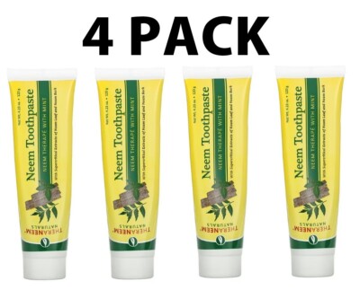 Organix South, TheraNeem Naturals, Neem Toothpaste, Mint, 4 PACK, 4.23 ...