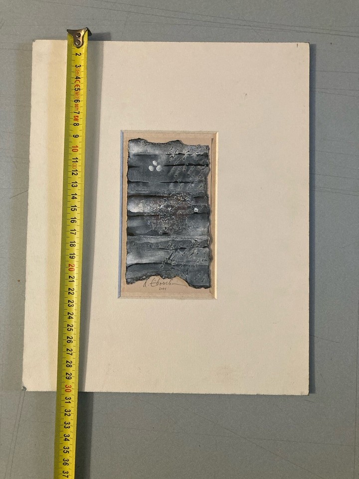 Very Beautiful Mixed Technical Plate On Paper Hamid Tibouchi Art Poet ...