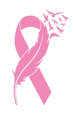 Cancer Ribbon Feather /w Doves Breast Cancer Awareness Vinyl Decal ...