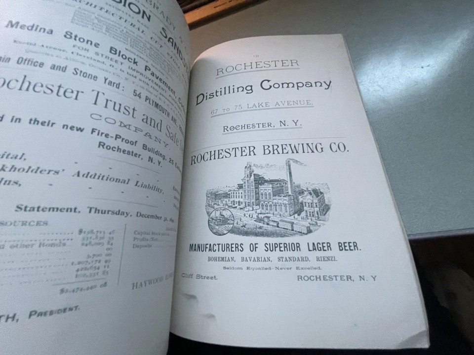 Antique 1892 Rochester New York Chamber of Commerce Booklet with ...