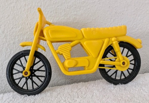 Vintage 1970's Yellow Plastic Motorcycle Toy | eBay