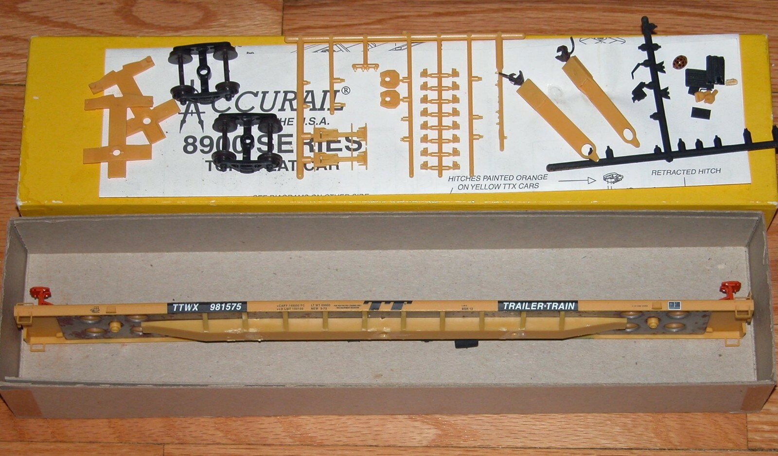 HO ACCURAIL 8904 89' TOFC FLAT CAR TTWX 981575 PARTIALLY BUILT | eBay