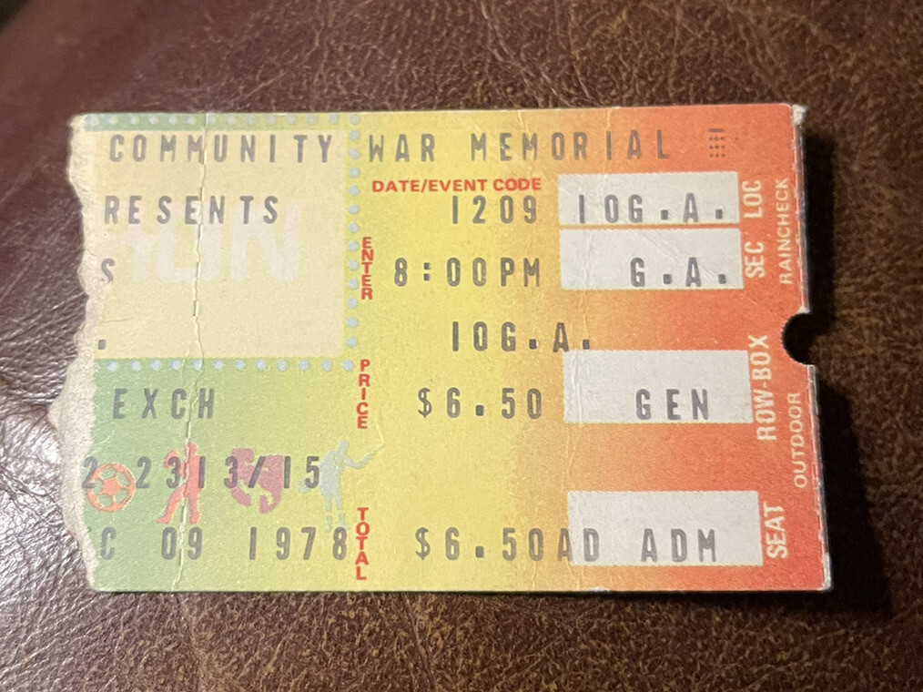 UFO/OUTLAWS/PAT TRAVERS BAND RARE CONCERT TICKET STUB ROCHESTER, NY 12 ...