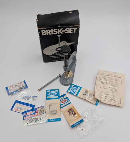 BRISK-SET Flat-Back Rhinestone Stapler Setter Model 100A Vintage Box | eBay