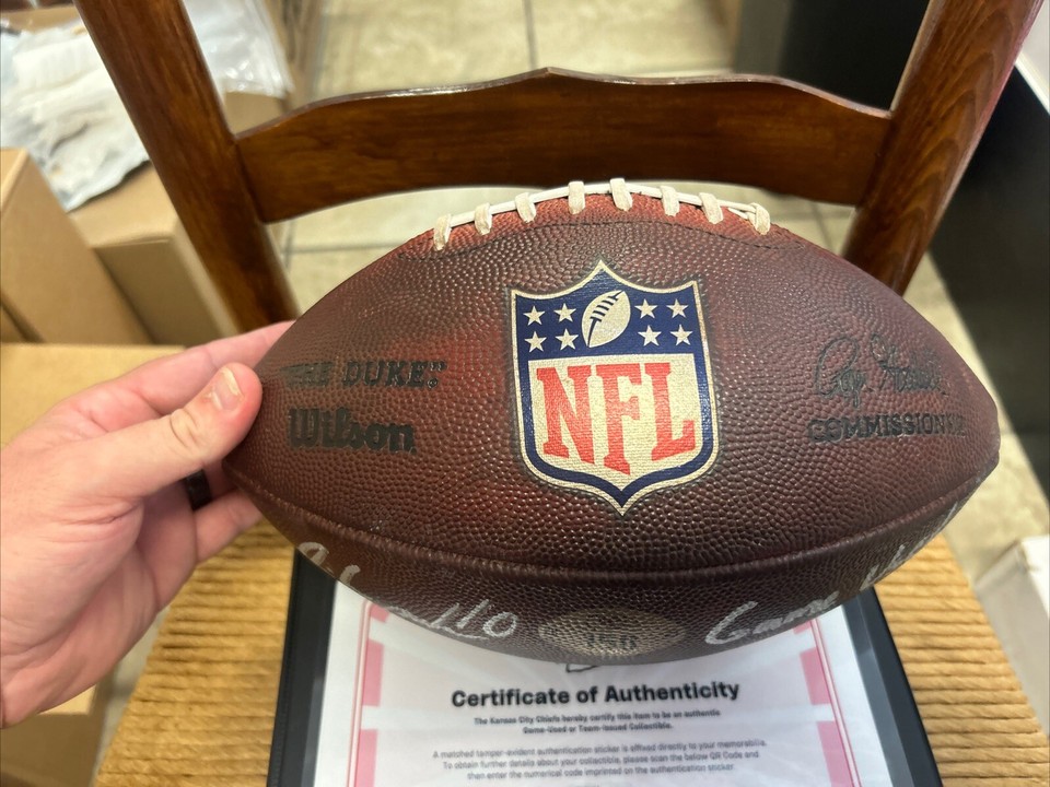 Isaiah Pacheco Kansas City Chiefs autographed game used ball #158 Vs ...