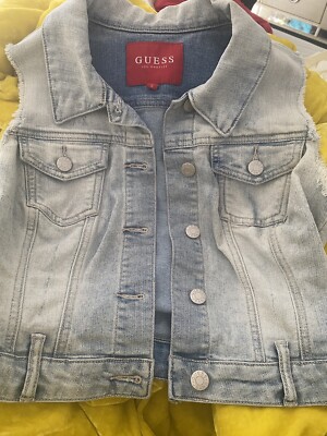 Guess denim vest SMALL | eBay