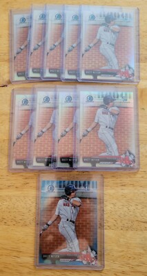 BRETT NETZER Rookie Lot (10) Refractor /399 2017 Bowman Chrome Boston ...