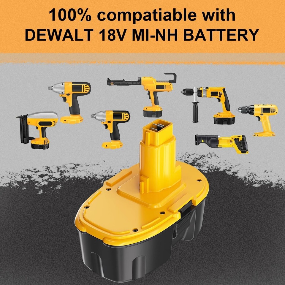 2 PACK 18V For Dewalt 18 VOLT XRP DC9096 DC9098 NiMh Battery DC9099 ...