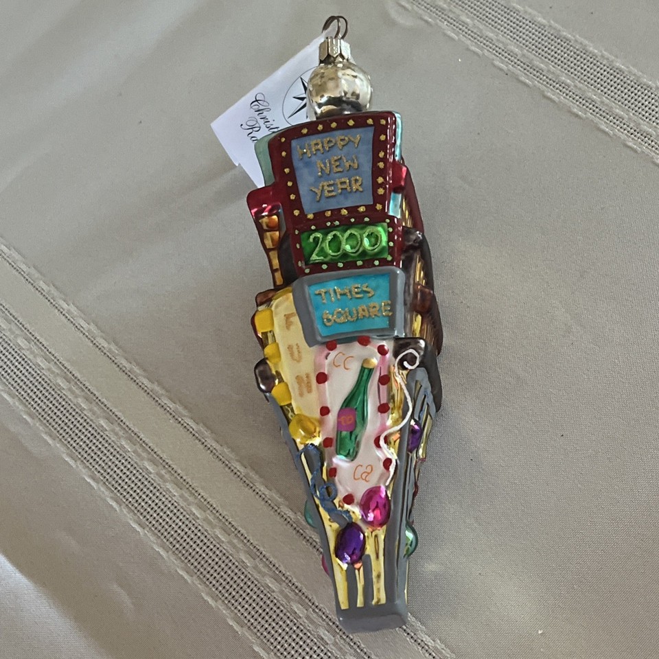 2000 Radko Happy New Year Building - “Time Square ” Glass Ornament ...