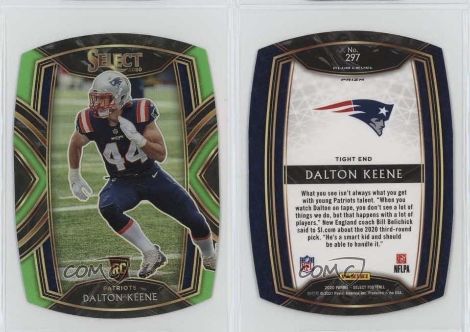2020 Select Club Level Neon Green Prizm Die-Cut Dalton Keene #297 ...