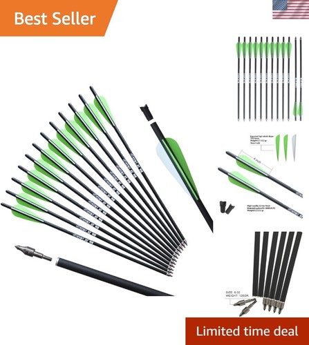 Bio Crossbow Bolts with Moon Nocks - 16/18/20 inch Arrows for Versatile ...