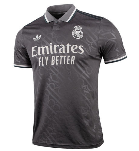 adidas Originals Charcoal Real Madrid 2024/25 Third Authentic Jersey ...