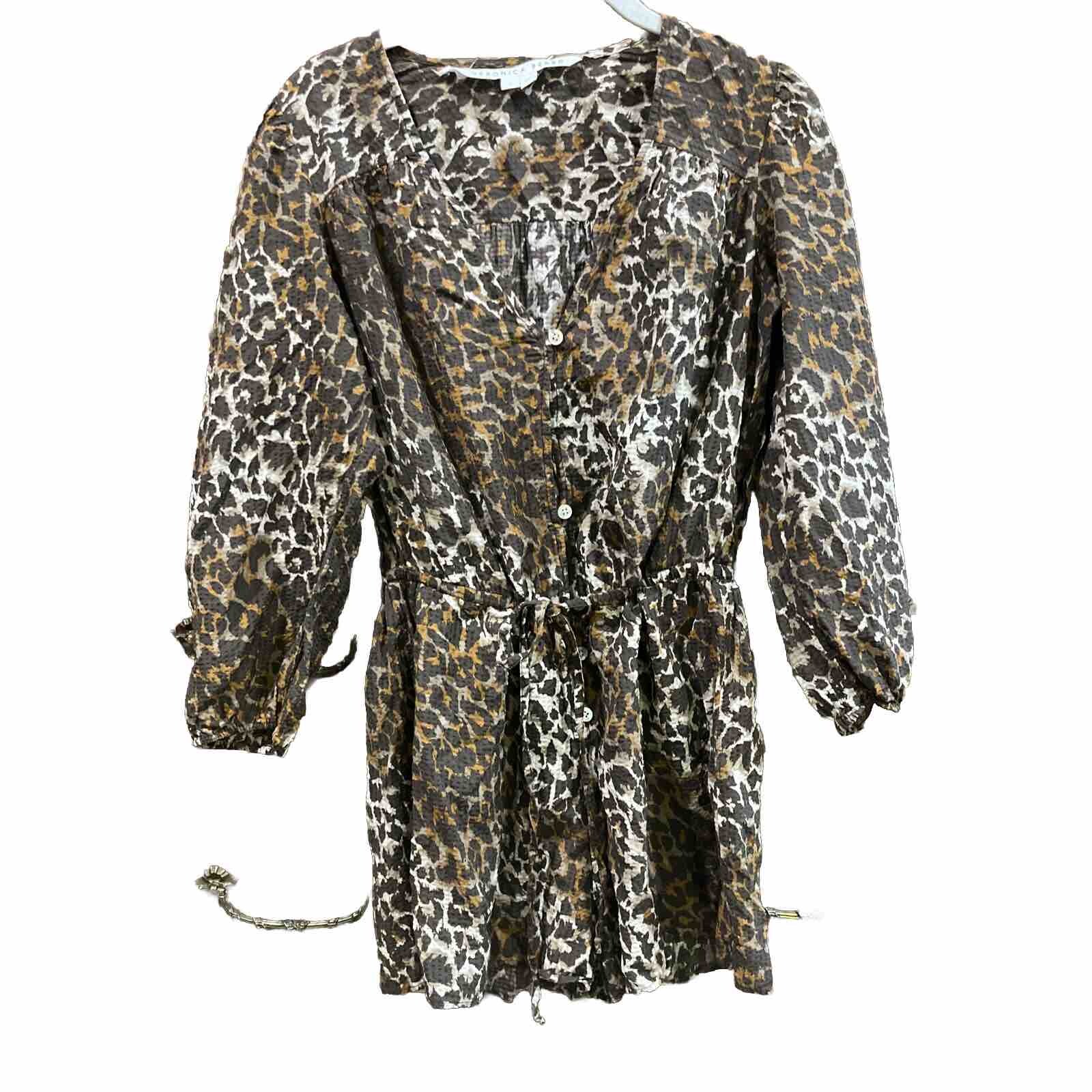 veronica beard Coraline Leopard Print Shorts Jumper/ … - Gem