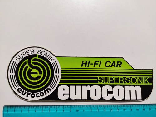 Klebstoff Eurocom Super Sonik Hi-Fi Sticker Autocollant Decal 80s ...