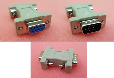 (10) SVGA/VGA HPDB15/HD15 pin Male~DB9 Female Video/Monitor Cable ...