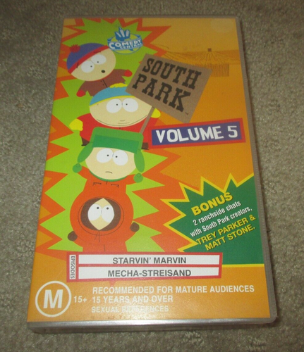 SOUTH PARK VOLUME 5 2 EPISODES VHS VIDEO 1998 MA 15+ WARNER VISION ...