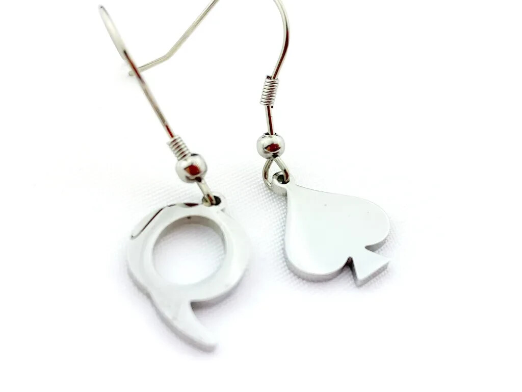 Queen Of Spades Jewelry Earrings BBC Only Hotwife QOS Q Spade Dangle | eBay