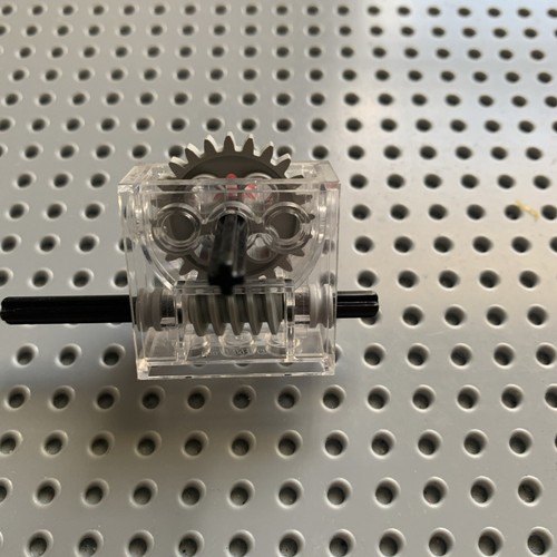 Lego Technic Gear Box 2x4x3 Transparent with light gray gear/worm screw ...