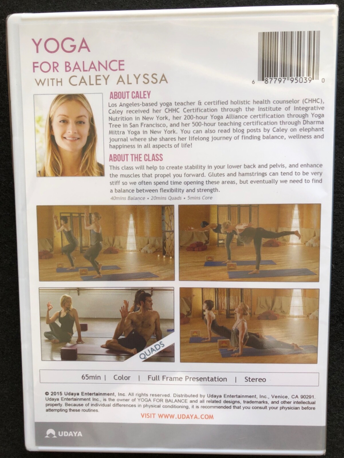Caley Alyssa "YOGA For Balance" DVD Udaya (2015) Brand New - Rare! Fast Shipping 687797950390| eBay