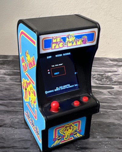 Ms. Pac-Man Tiny Arcade Game World's Smallest Miniature Keychain Works ...