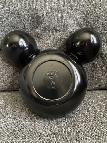 Zak! Designs Disney Mickey Mouse Ears Chip & Dip Serving Bowl Black ...
