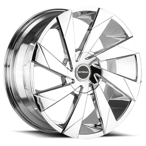 20 inch 20x8.5 Strada MOTO CHROME wheels rims 5x4.25 5x108 +35 | eBay